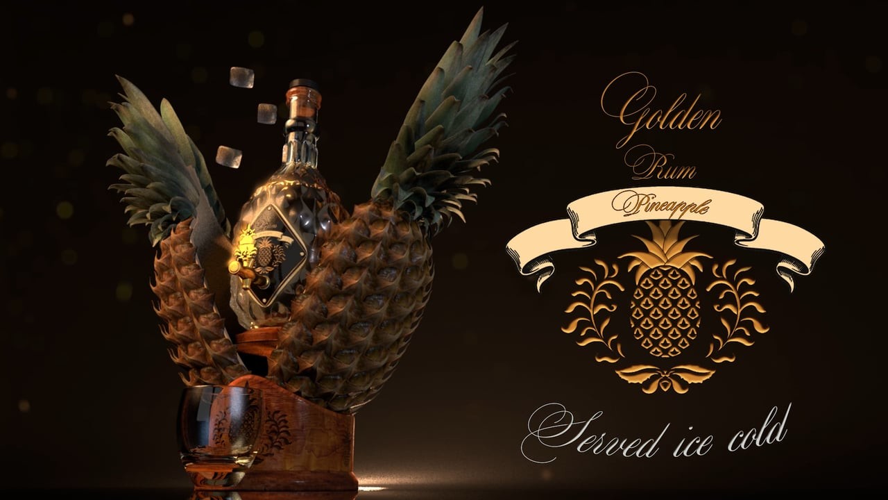 ArtStation - Packshot -Golden Rum Pineapple