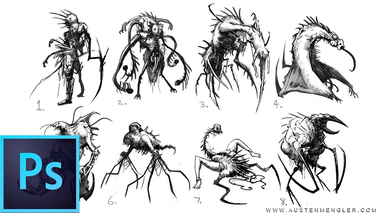 ArtStation - Necromorph Creature Thumbnails