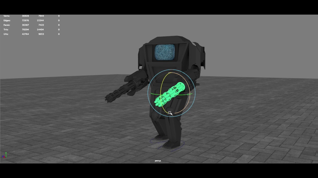 ArtStation - Rigging of a basic mech model