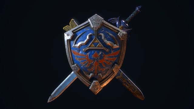 ArtStation - Hylian Shield and Master Sword