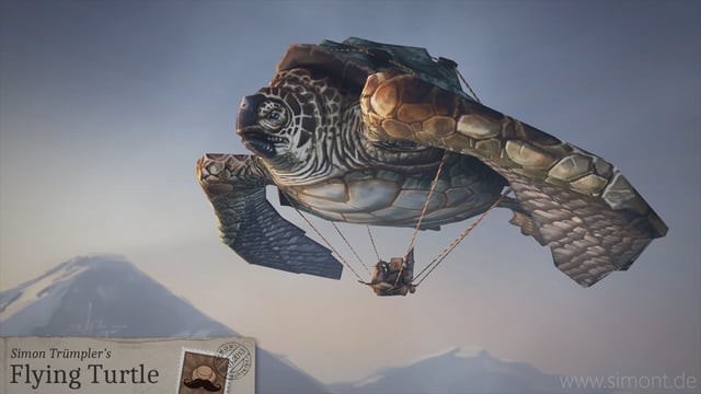 ArtStation - Flying Turtle, Simon Trümpler