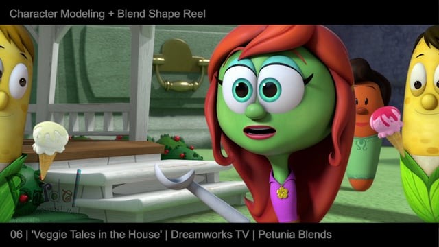 ArtStation - Veggie Tales - Character modelling & blend shapes
