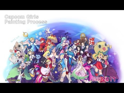 ArtStation - Capcom girls Painting Process