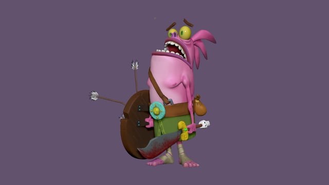 ArtStation - Pink Monster Warrior