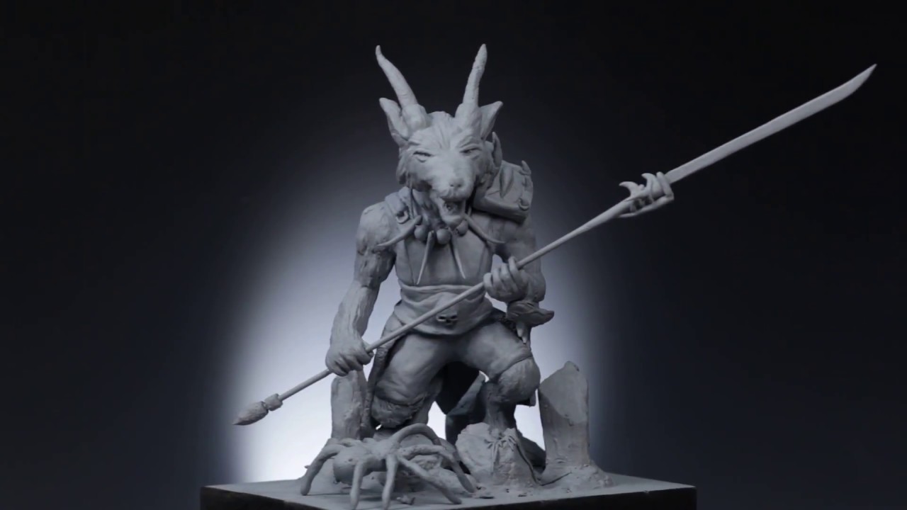 ArtStation - Satyr Warrior Sculpture