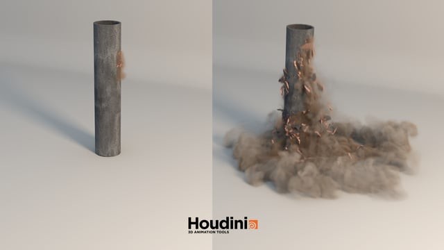 ArtStation - Destruction 02 RBD and Pyro - Houdini
