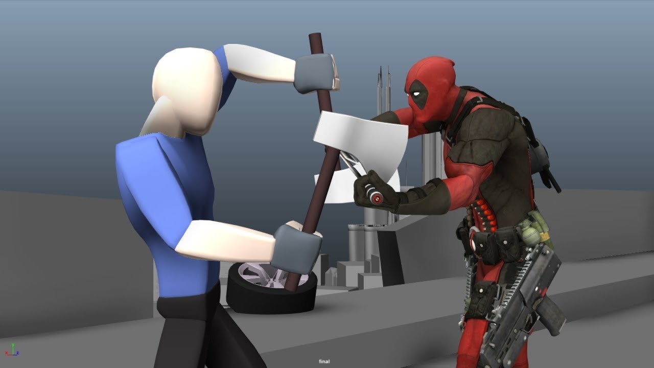 ArtStation - Deadpool fight animation wip