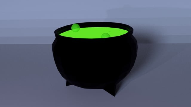 ArtStation - Low Poly Cauldron