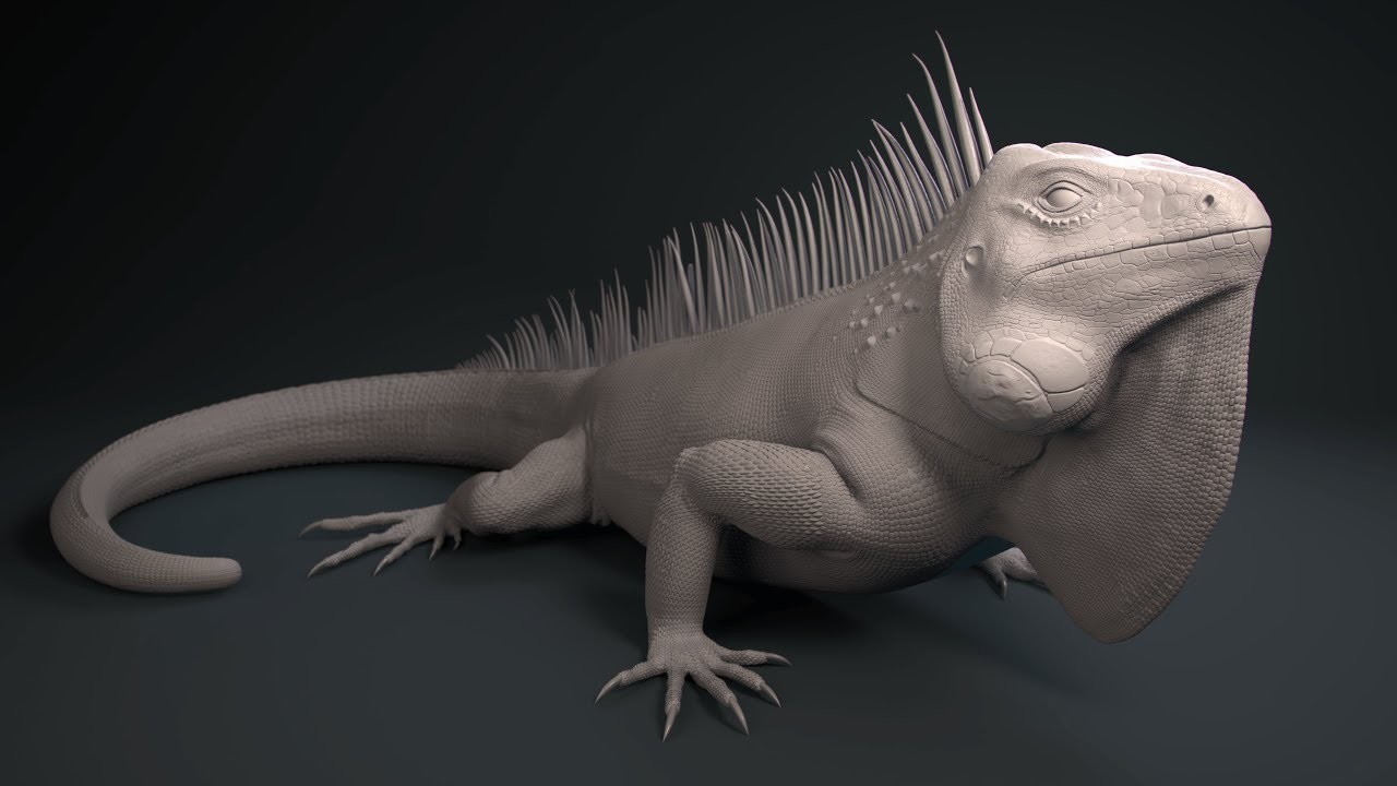 ArtStation - Giant Iguana - Clay Sculpt