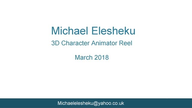 ArtStation - My 3D Character Animation Reel 2018