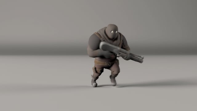 ArtStation - Shotgun Grunt run cycle.