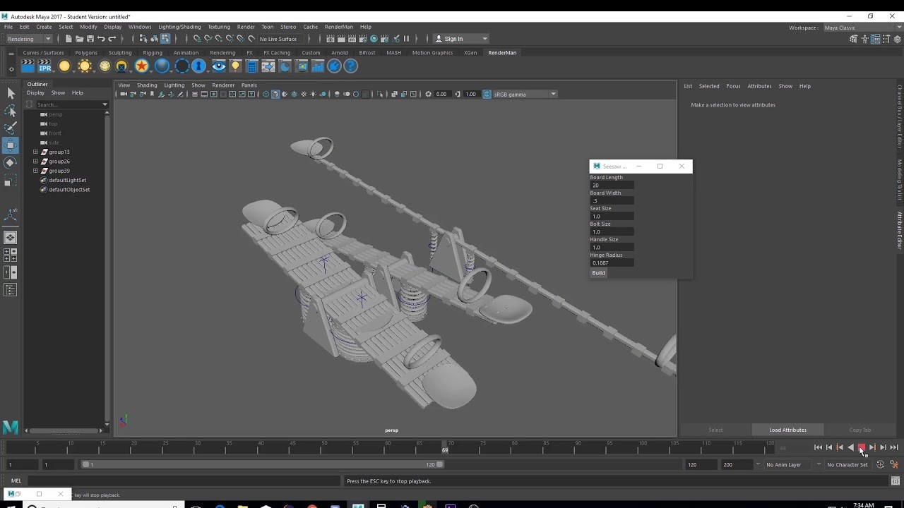 ArtStation - Maya Procedural Seesaws