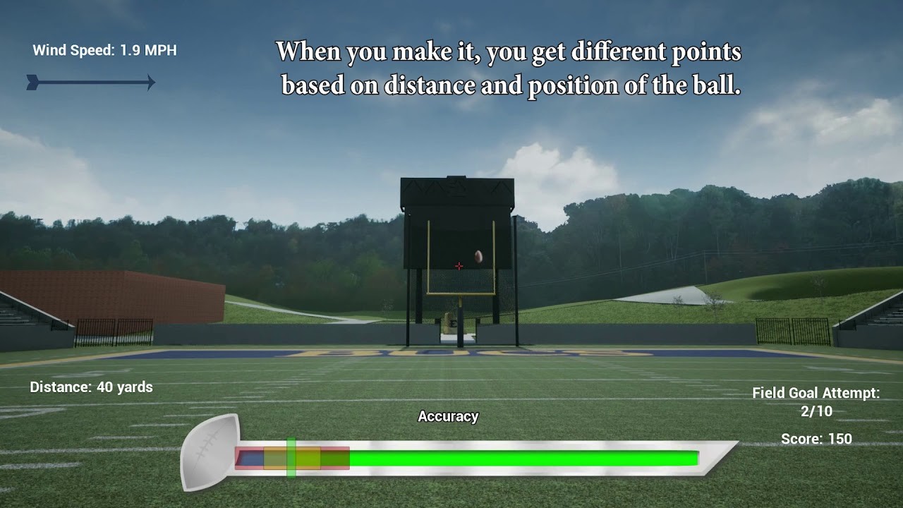 ArtStation - ETSU Football Experience - Field Goal Practice Mini-game