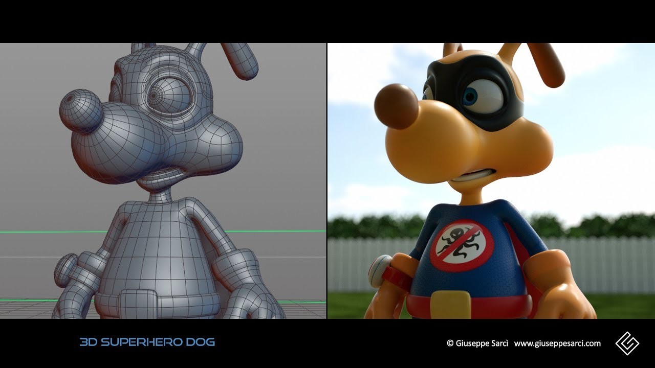 ArtStation - 3D Superhero Dog