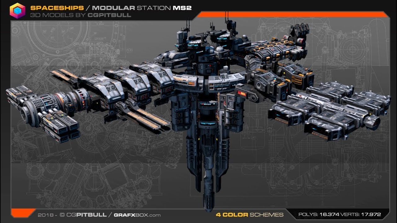 ArtStation - MODULAR Space Station MS2