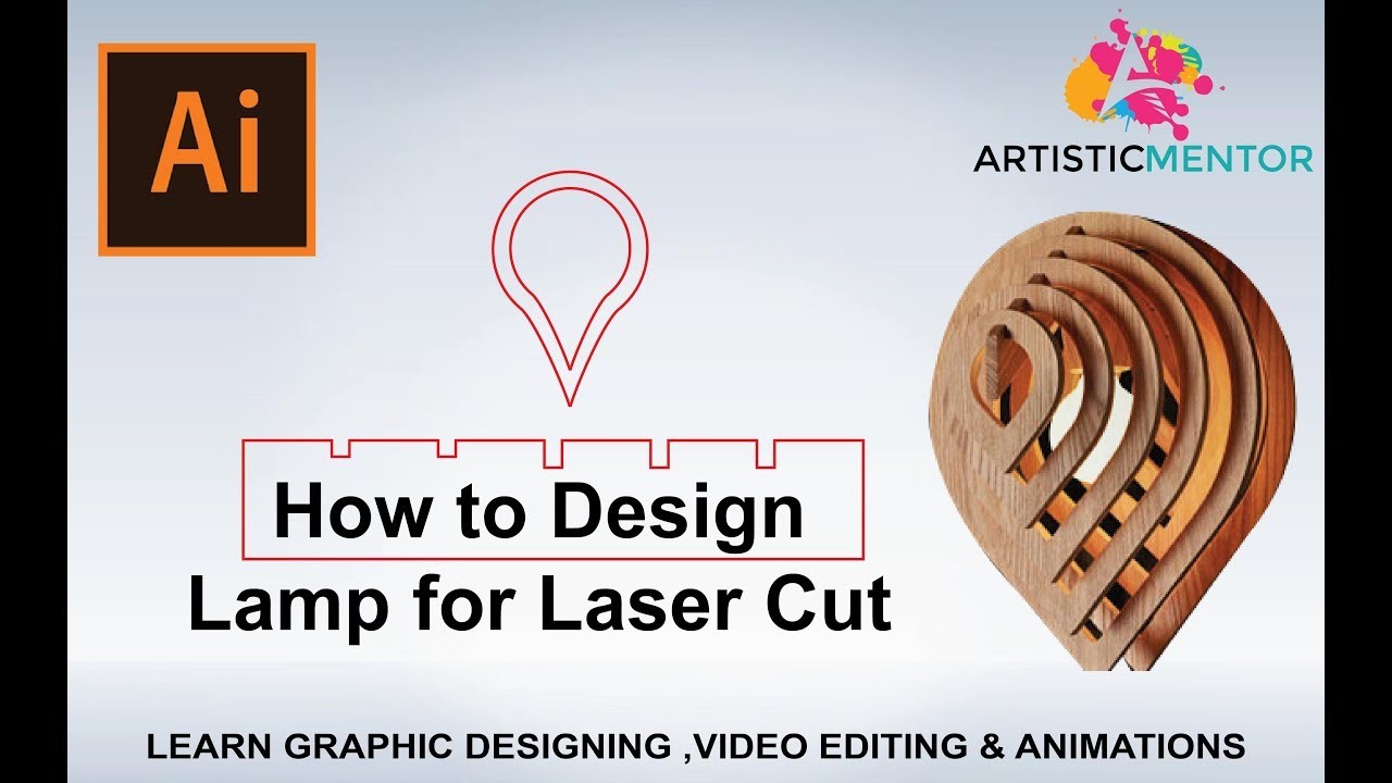 ArtStation - How to Design Lamp for Laser Cut in illustrator tutorial