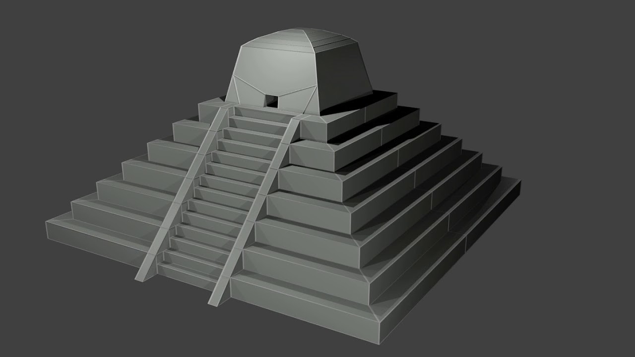 ArtStation - Simple Box Model Mayan Pyramid