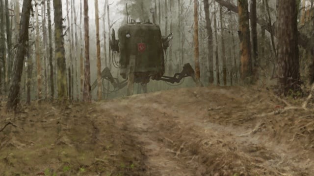 ArtStation - Jakub Rozalski Tribute - Forest Patrol