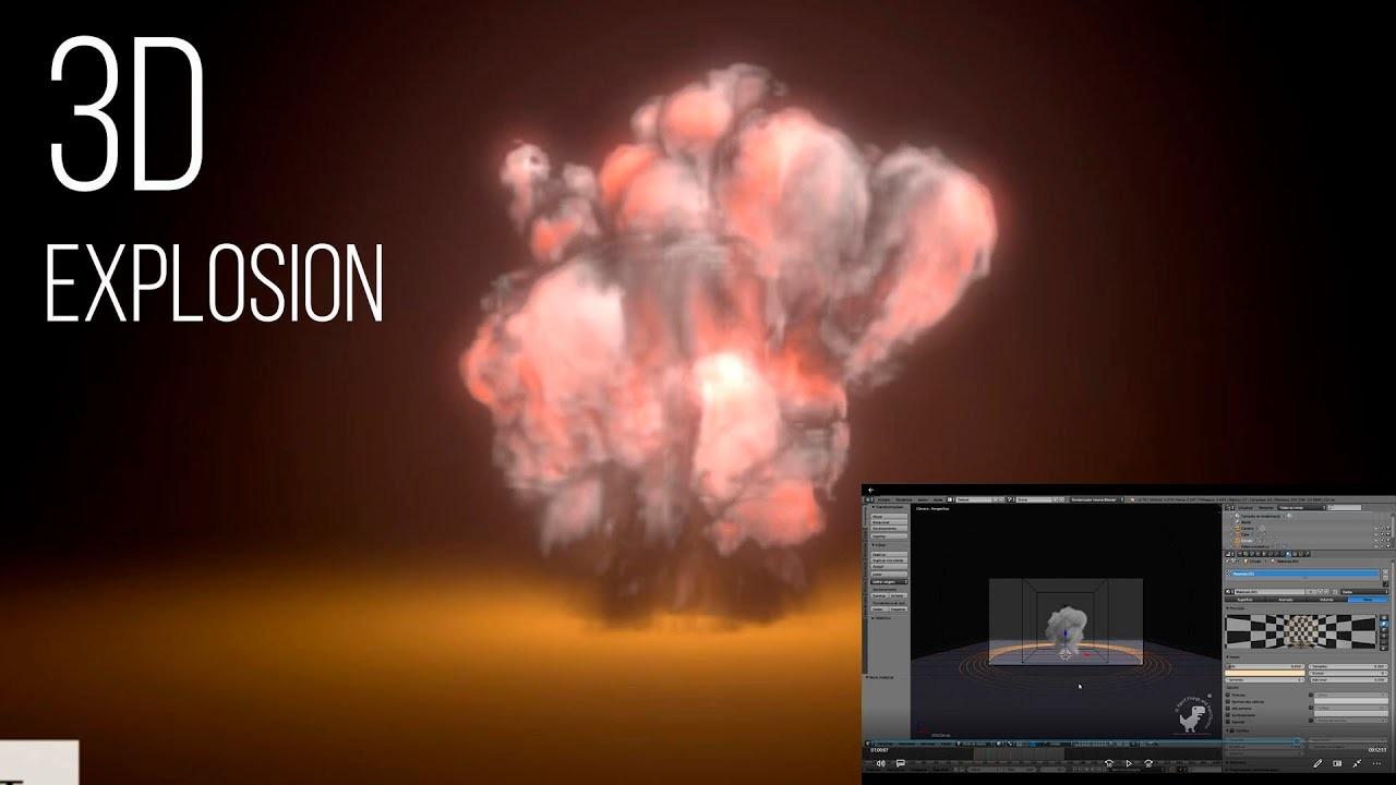 ArtStation - 3D explosion (Explosão em 3D).