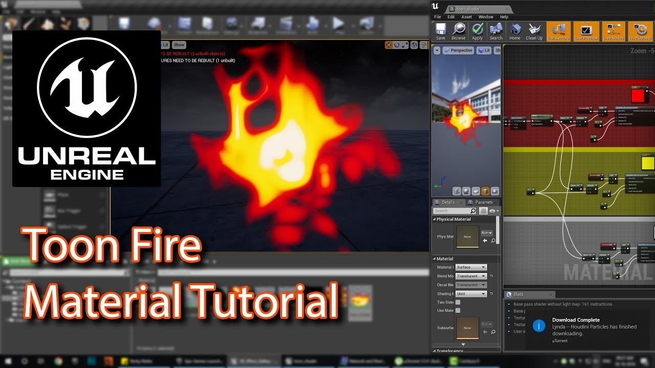 ArtStation - Toon Fire Material | Unreal engine | Tutorial