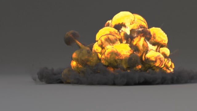 ArtStation - Houdini Pyro Particle Explosion Simulation