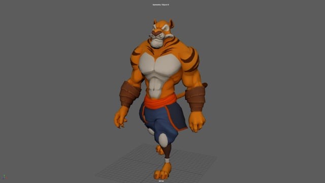 ArtStation - Anthro Tiger Walkcycle