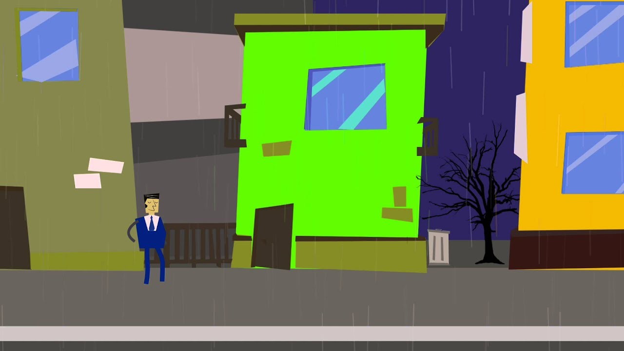 ArtStation - Umbrella - animated short 2d (after effects)