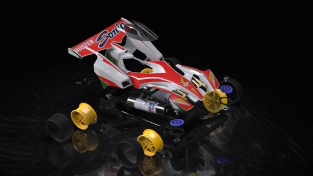 ArtStation - Mini 4wd Tamiya exploded animation