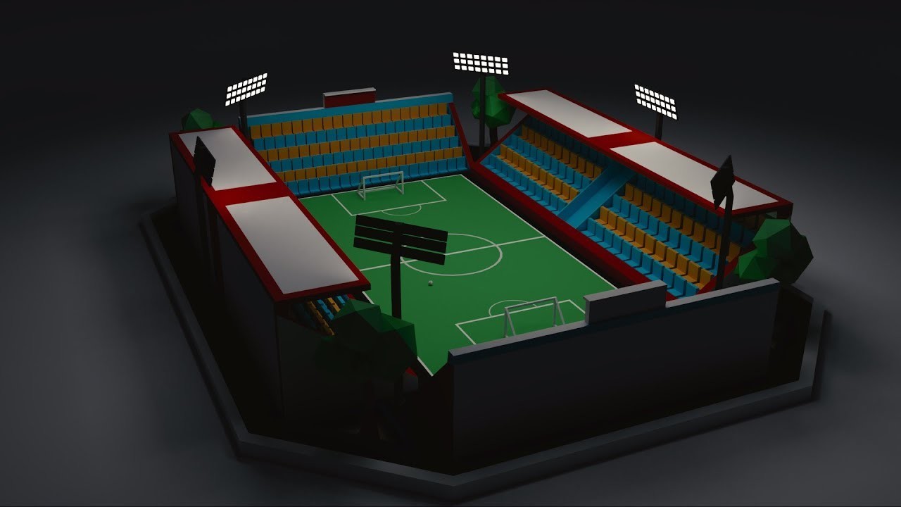 ArtStation - Football Stadium Low Poly