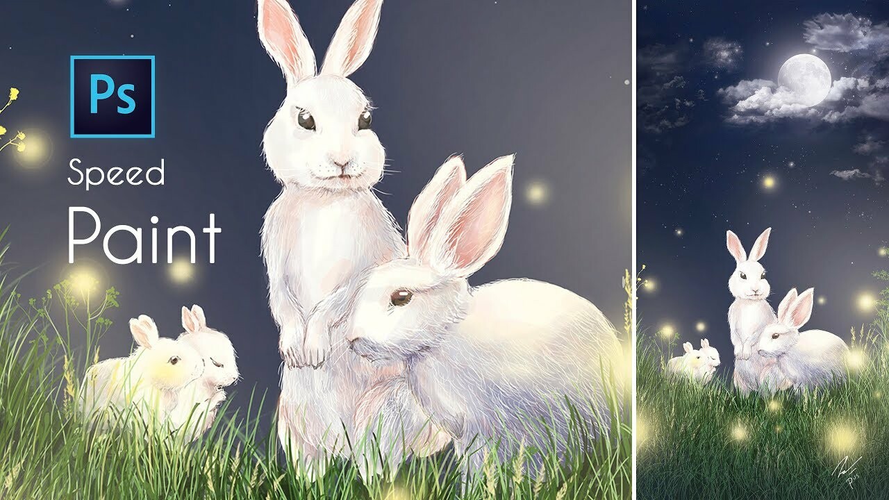 ArtStation - Photoshop speed painting - Rabbits