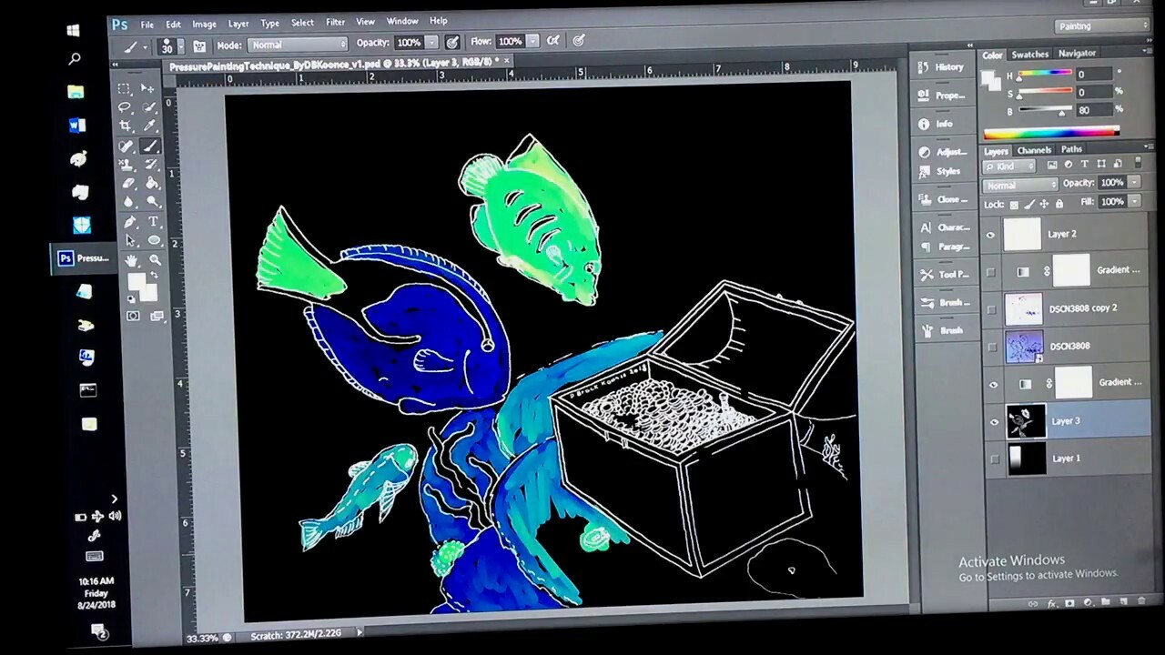 ArtStation - "Pressure Painting" in PhotoShop by DBKoonce
