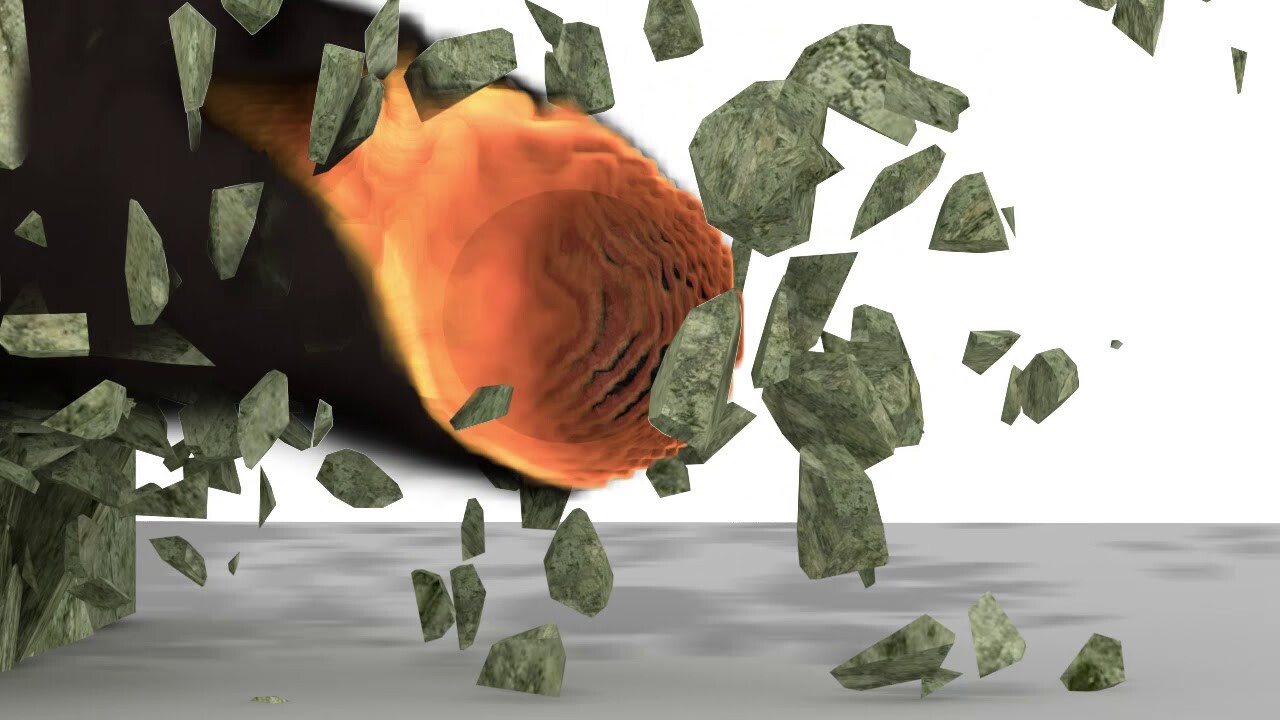 ArtStation - Fire and Wall Breaking Simulation Test