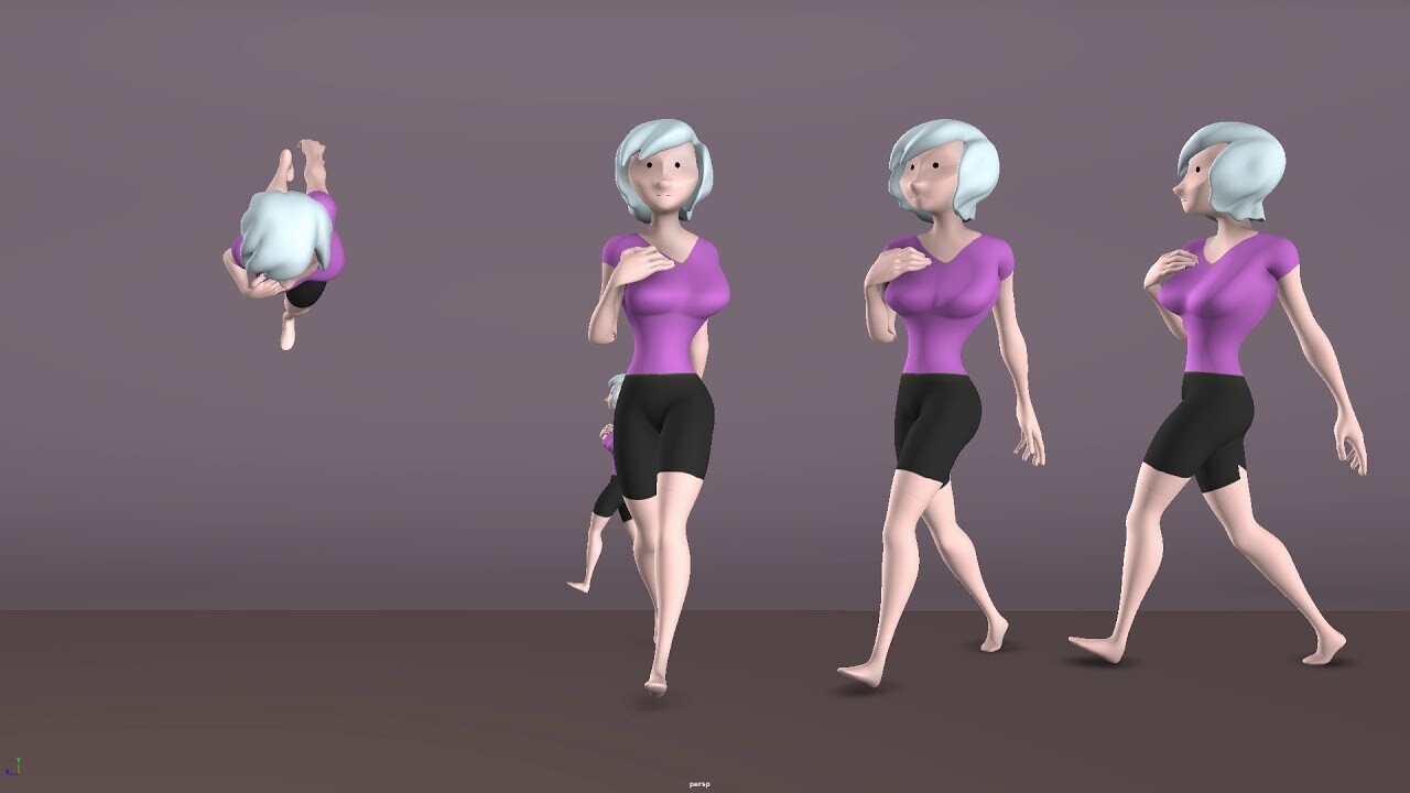 ArtStation - Female Walk | 3D animation