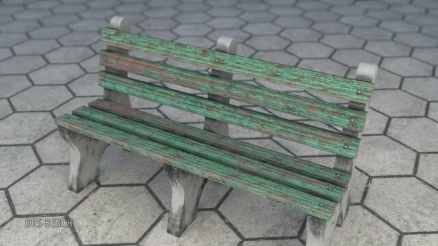 ArtStation - Bus Bench