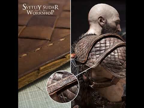 ArtStation - Kratos Leather Shoulder (replica) - WIP