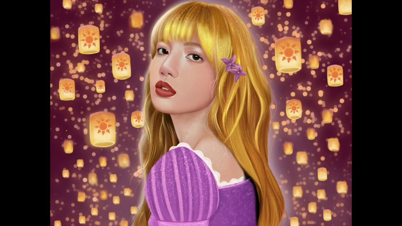 ArtStation - Lisa of Blackpink Reimagined as Disney Princess Rapunzel
