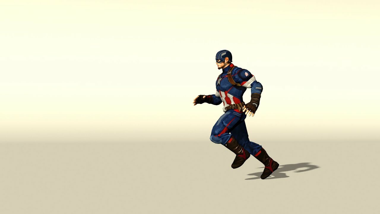 ArtStation - Captain America Running Cycle