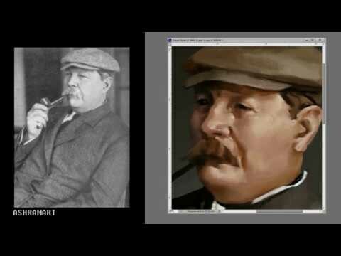 ArtStation - Timelapse Painting: Arthur Conan Doyle