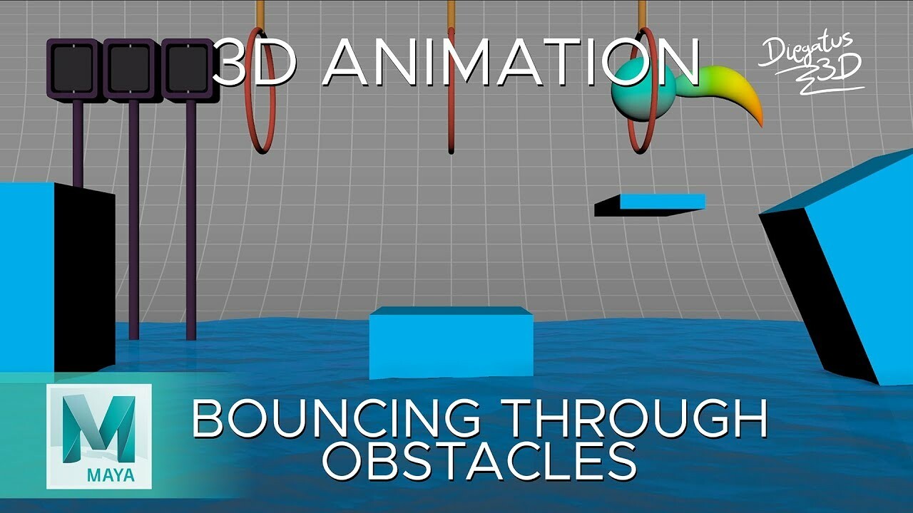 ArtStation - 3D Animation: Bouncing through obstacles | Diegatus 3D