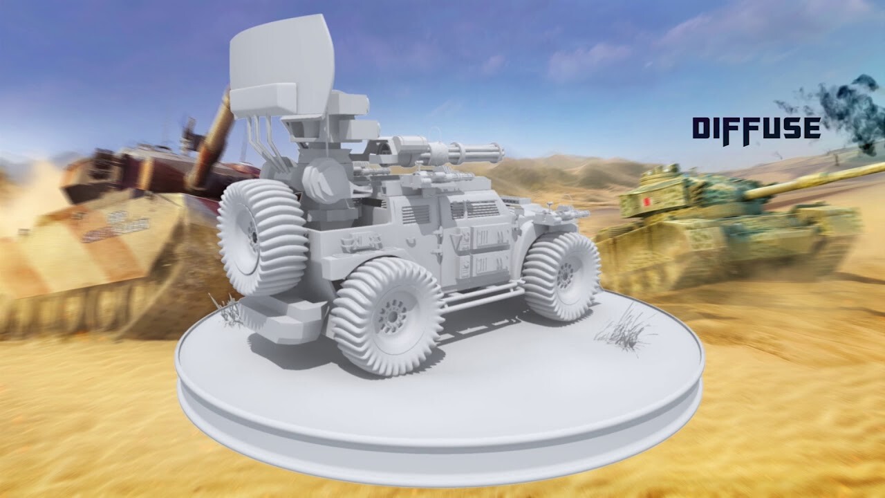 ArtStation - Hummer with pre installed weapons called " HummFormer"