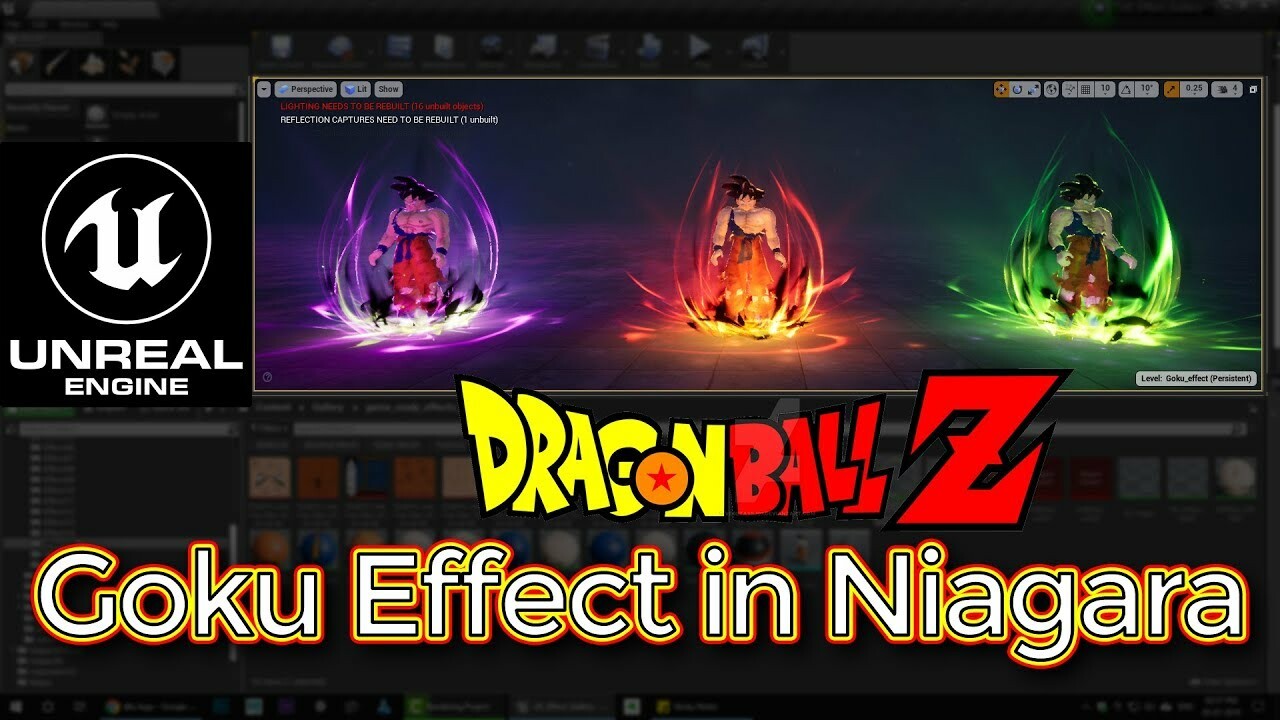 ArtStation - Unreal Engine DragonBall-Z Goku Effect in Niagara Tutorial