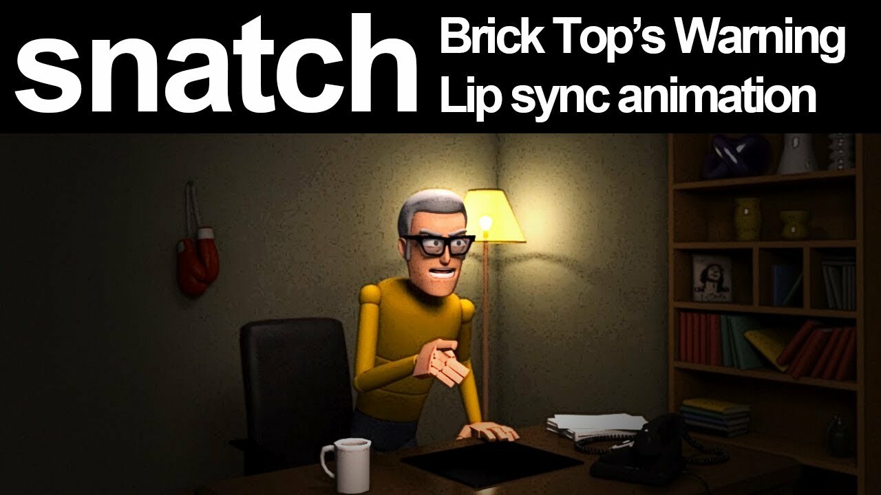ArtStation - Lip Sync Animation - Brick Top's Warning (From 'Snatch')