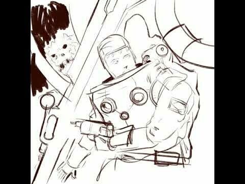 ArtStation - Drawing an alien invasion.