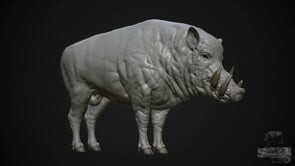ArtStation - strong muscle wild boar