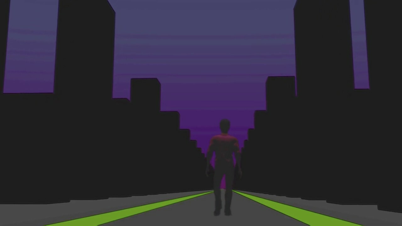 pro CG - Night scene | Man walking Looping animation