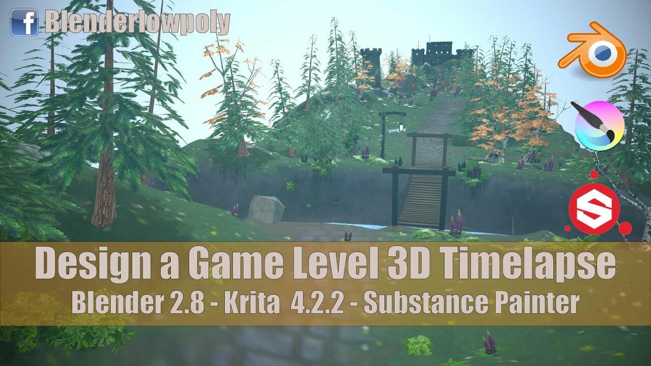 ArtStation - Design a Game Level 3D Timelapse in Blender 2.8