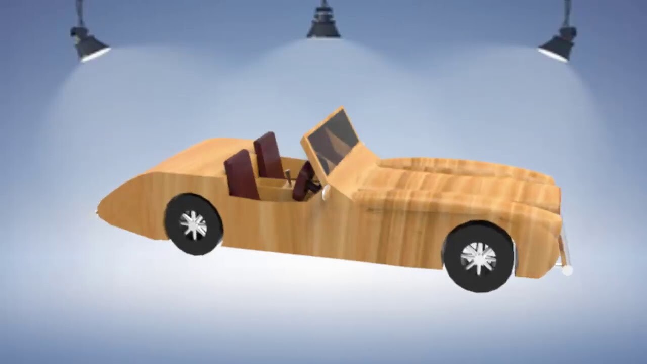 ArtStation - Simple wood toy car model