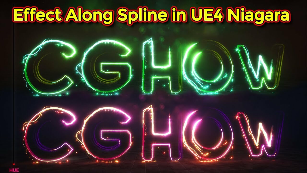 ArtStation - Unreal Engine Niagara Tutorial | Effect Along Spline | Niagara Spline