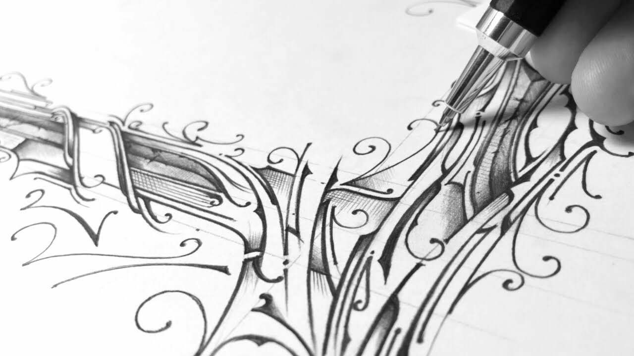 ArtStation - L - Lettering | step by step + Video