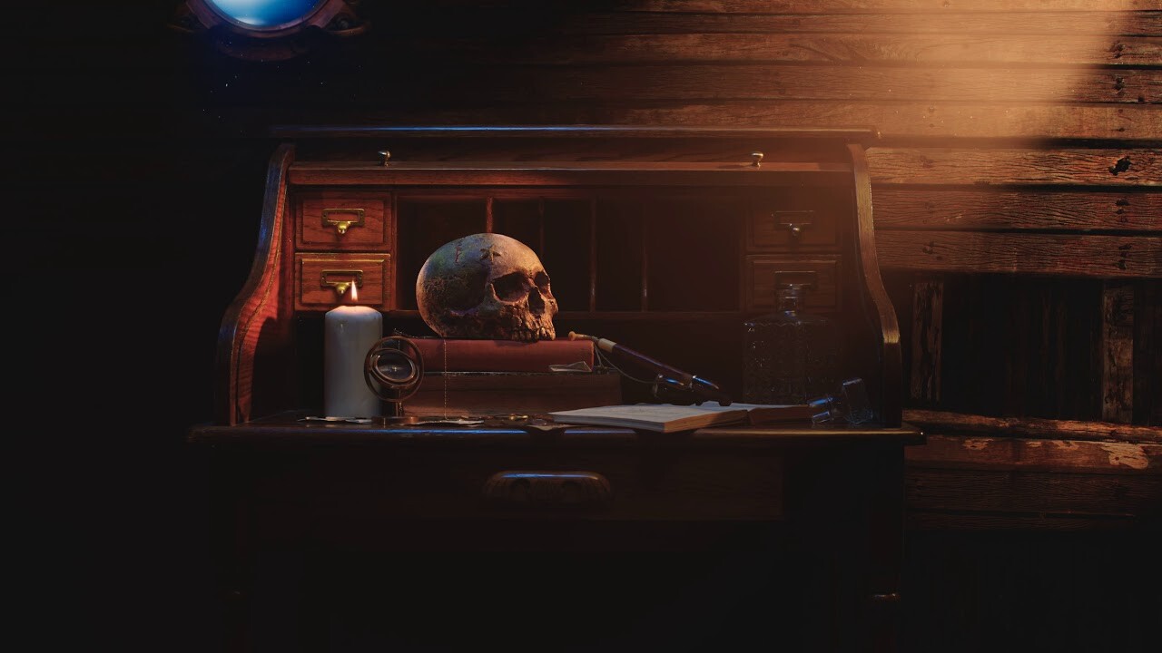 ArtStation - (UNI) Pirate Desk - 2D Comp